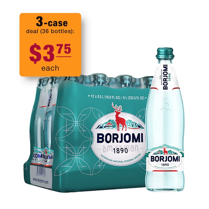 Borjomi Mineral Water 500ml – Natural Sparkling Georgian Water. Euro ...